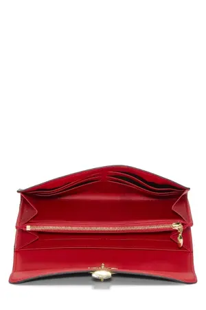LOUIS VUITTON Monogram Canvas Flower Lock Wallet