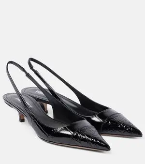 Paris Texas Miranda 35 Patent Leather Slingback Pumps - Black
