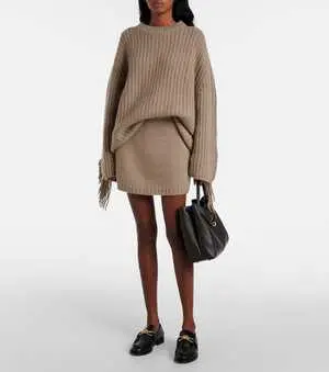 LISA YANG Lovi Cashmere Miniskirt - Beige