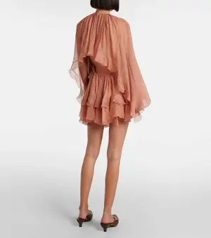 Chloé Ruffled Silk Muslin Cape