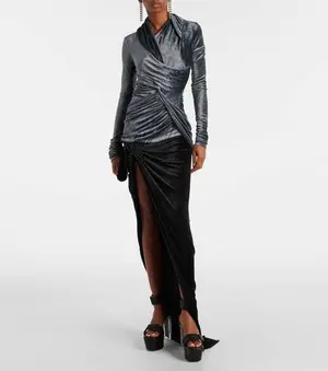 Rick Owens Draped Velvet Top