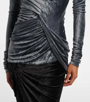 Rick Owens Draped Velvet Top