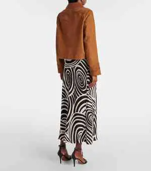 Rixo Dionne Appliqué Suede Jacket - Brown