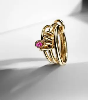 SPINELLI KILCOLLIN Piera Sapphire Linked Rings - Gold