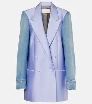 Dries Van Noten Denim-trimmed Blazer