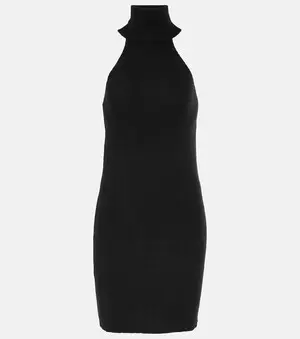 LISA YANG Carmen Ribbed-knit Cashmere Minidress - Black
