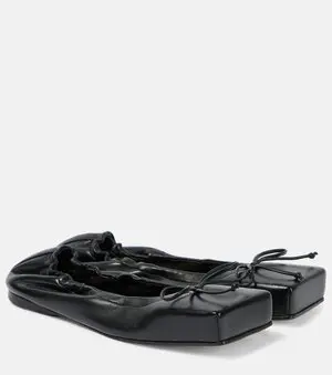 Jacquemus Ballet Leather Ballet Flats - Black