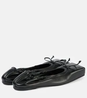 Jacquemus Leather Ballet Flats - Black