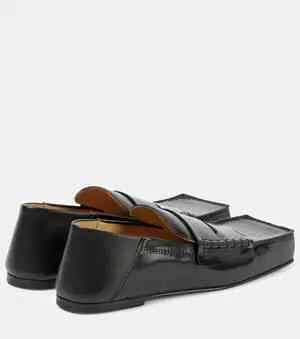 Jacquemus Les Mocassins Carré Leather Loafers - Black