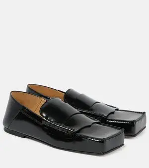 Jacquemus Les Mocassins Carré Leather Loafers - Black