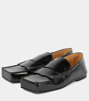 Jacquemus Les Mocassins Carré Leather Loafers - Black