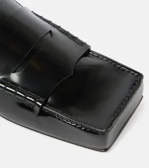 Jacquemus Les Mocassins Carré Leather Loafers - Black