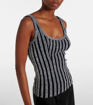 Missoni Zigzag Sequined Tank Top - Black