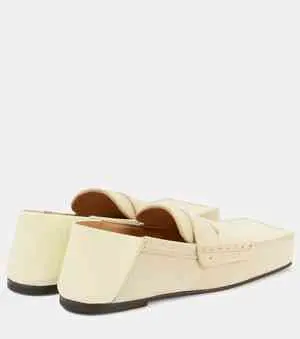 Jacquemus Les Mocassins Carre Leather Loafers - White
