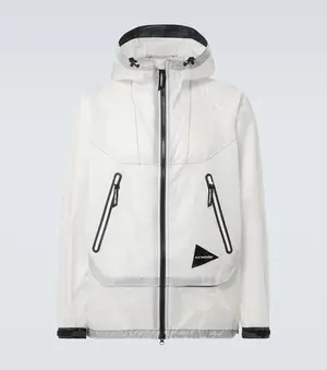 AND WANDER Paneled Raincoat - White