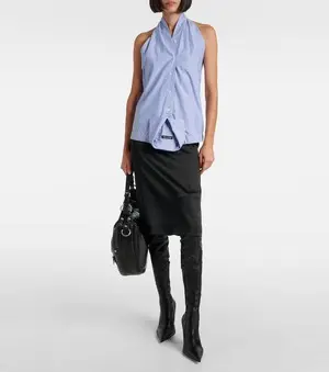 Balenciaga Avenue Leather Over-the-knee Boots