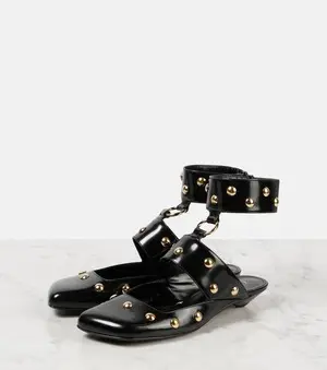 Chloé Jade Studded Leather Flats