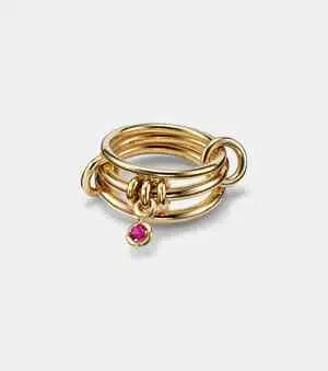 SPINELLI KILCOLLIN Piera 18kt Linked Ring With Sapphire - Gold