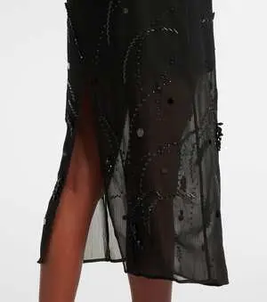 XU ZHI Embellished Layered Midi Dress