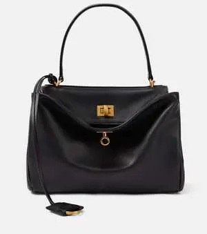 Balenciaga Rodeo Small Leather Tote Bag - Black