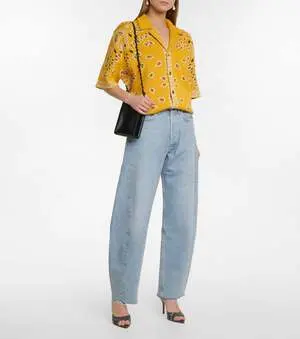 AGOLDE Luna High-rise Barrel-leg Jeans - Blue