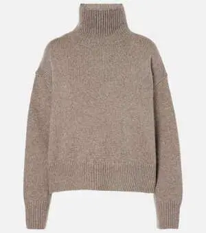 NILI LOTAN Tabitha Cashmere Turtleneck Sweater - Brown