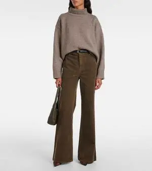 NILI LOTAN Tabitha Cashmere Turtleneck Sweater - Brown