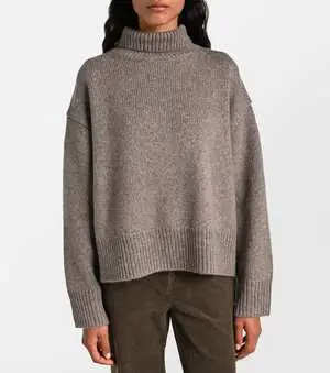 NILI LOTAN Tabitha Cashmere Turtleneck Sweater - Brown
