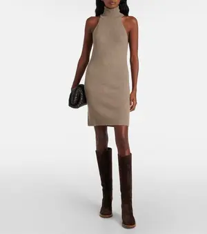 LISA YANG Carmen Ribbed-knit Cashmere Minidress