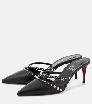 CHRISTIAN LOUBOUTIN Tatoosh 70 Studded Leather Mules - Black