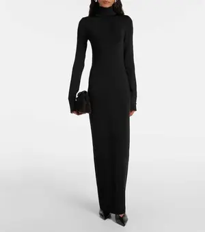 Galvan Iris Turtleneck Maxi Dress