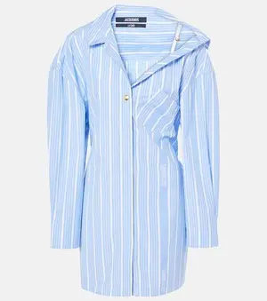 Jacquemus Striped Cotton Shirt Dress