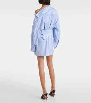 Jacquemus Striped Cotton Shirt Dress