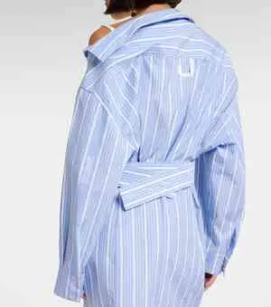 Jacquemus Striped Cotton Shirt Dress