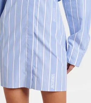 Jacquemus Striped Cotton Shirt Dress