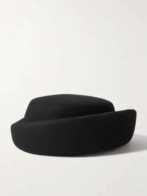 GIGI BURRIS MILLINERY Laura Wool-felt Pillbox Hat - Black