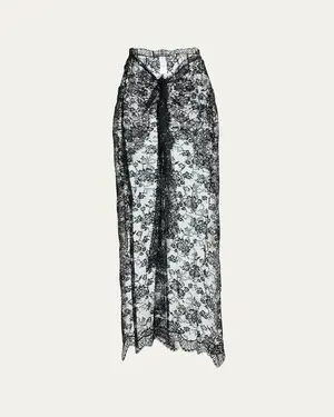 Dolce & Gabbana Chantilly Lace Maxi Skirt
