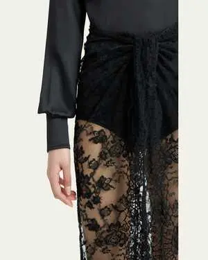 Dolce & Gabbana Chantilly Lace Maxi Skirt