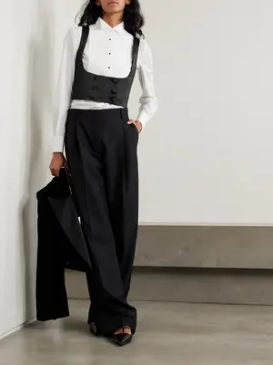 Dolce & Gabbana Double-breasted Silk-satin Vest
