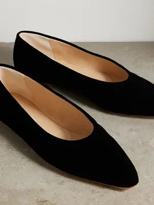 Gabriela Hearst Andre Velvet Ballet Flats - Black