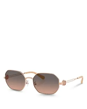 Tory Burch Tory Burch Oval Sunglasses Rose Gold