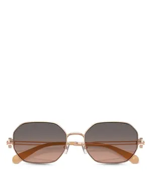 Tory Burch Oval Sunglasses - Rose Gold