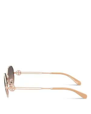 Tory Burch Oval Sunglasses - Rose Gold