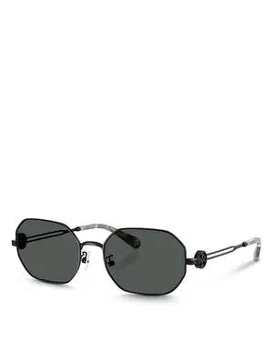 Tory Burch Tory Burch Oval Sunglasses Shiny Black