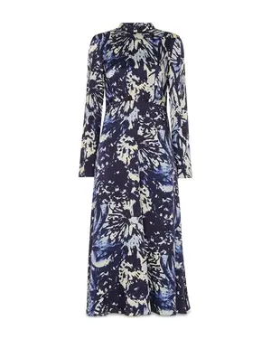 Whistles Dazzled Floral Satin Dress