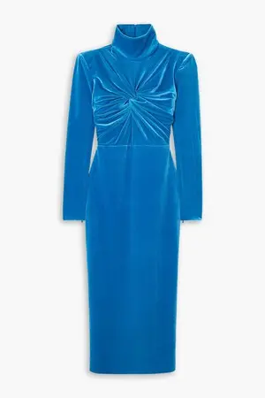 Alex Perry Preston Twisted Velvet Midi Dress