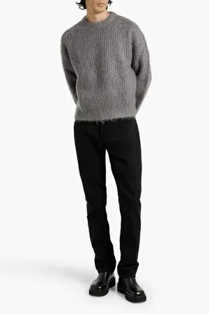 John Elliott Brushed Ribbed-knit Sweater