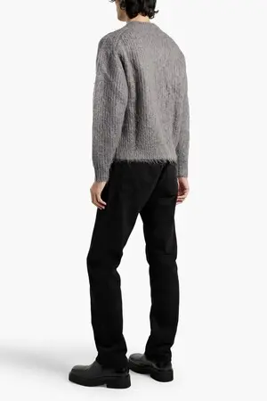 John Elliott Brushed Ribbed-knit Sweater