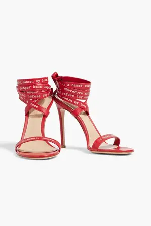 GIANVITO ROSSI Oh Romeo Printed Leather Sandals