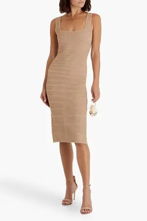 Herve Leger Metallic Bandage Dress